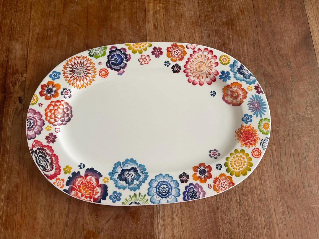 A Gorgeous Villeroy & Boch-anmut Bloom Oval Serving Dish-oval Platter ...