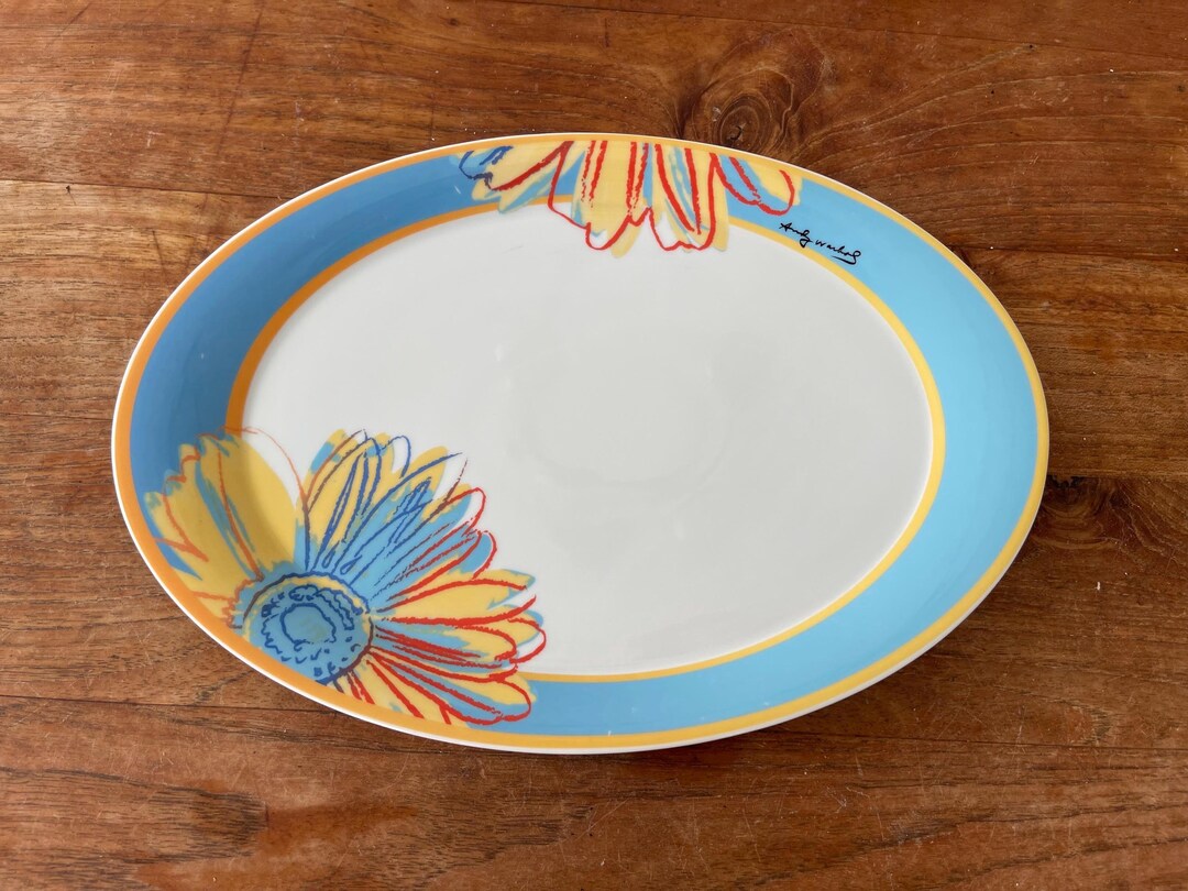 A Gorgeous Rosenthal Studio Line-andy Warhol- Daisies-oval Plate Schaal ...
