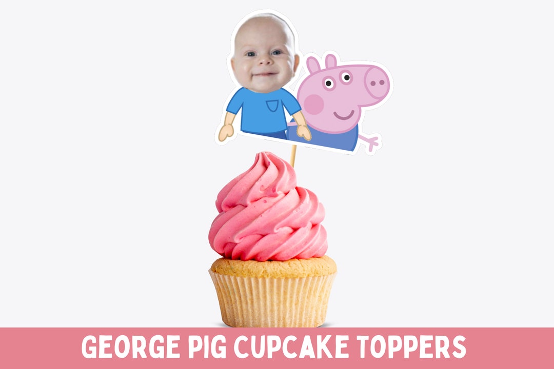 Custom Peppa Pig George Cupcake Toppers Childrens Party Cake - Etsy