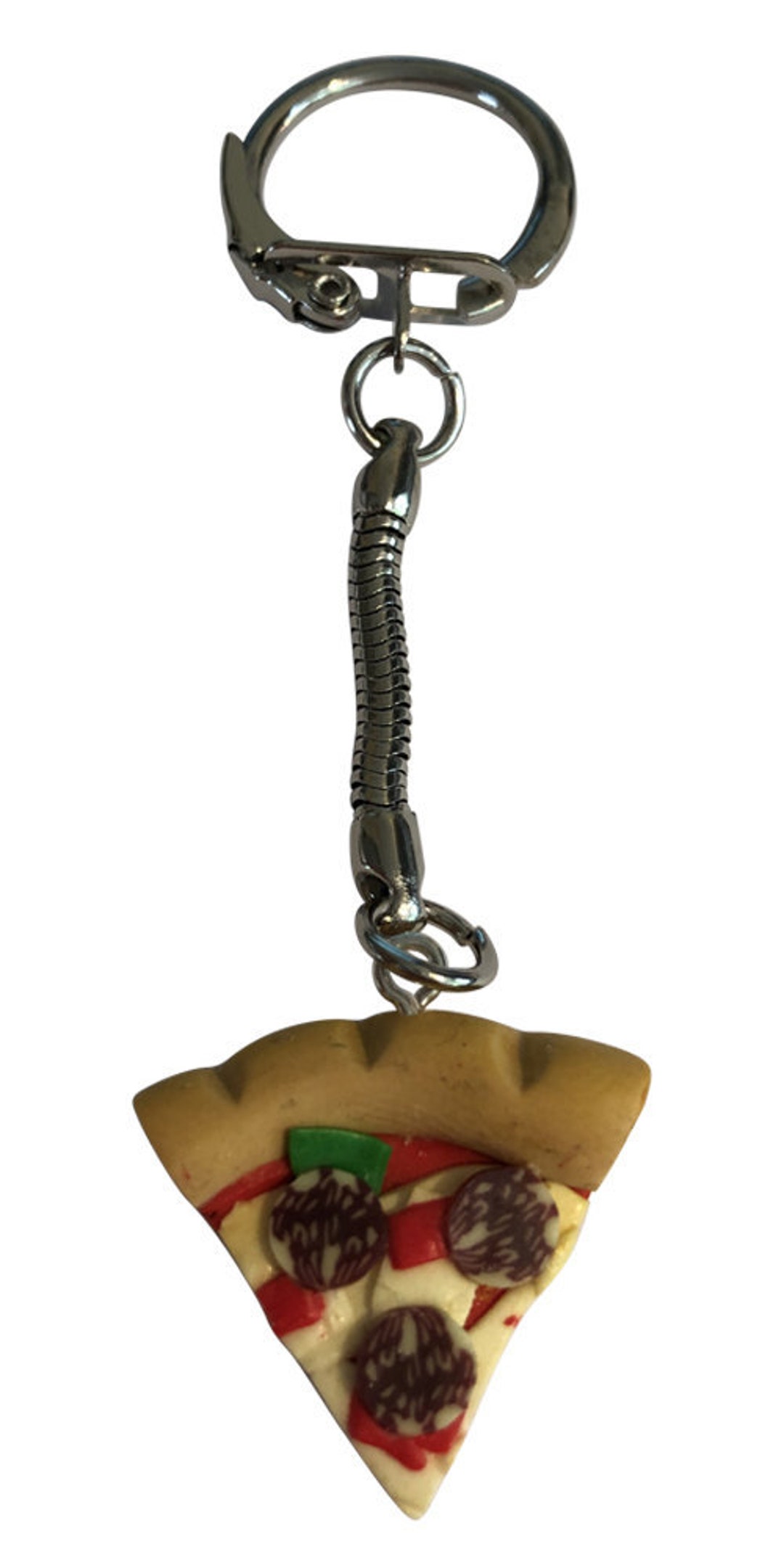 Pepperoni Pizza Keyring - Etsy