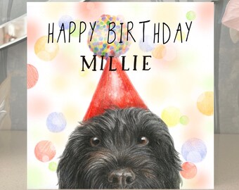 Cockapoo / Doodle black Dog happy Birthday Card 6 X 4 With Envelope ...