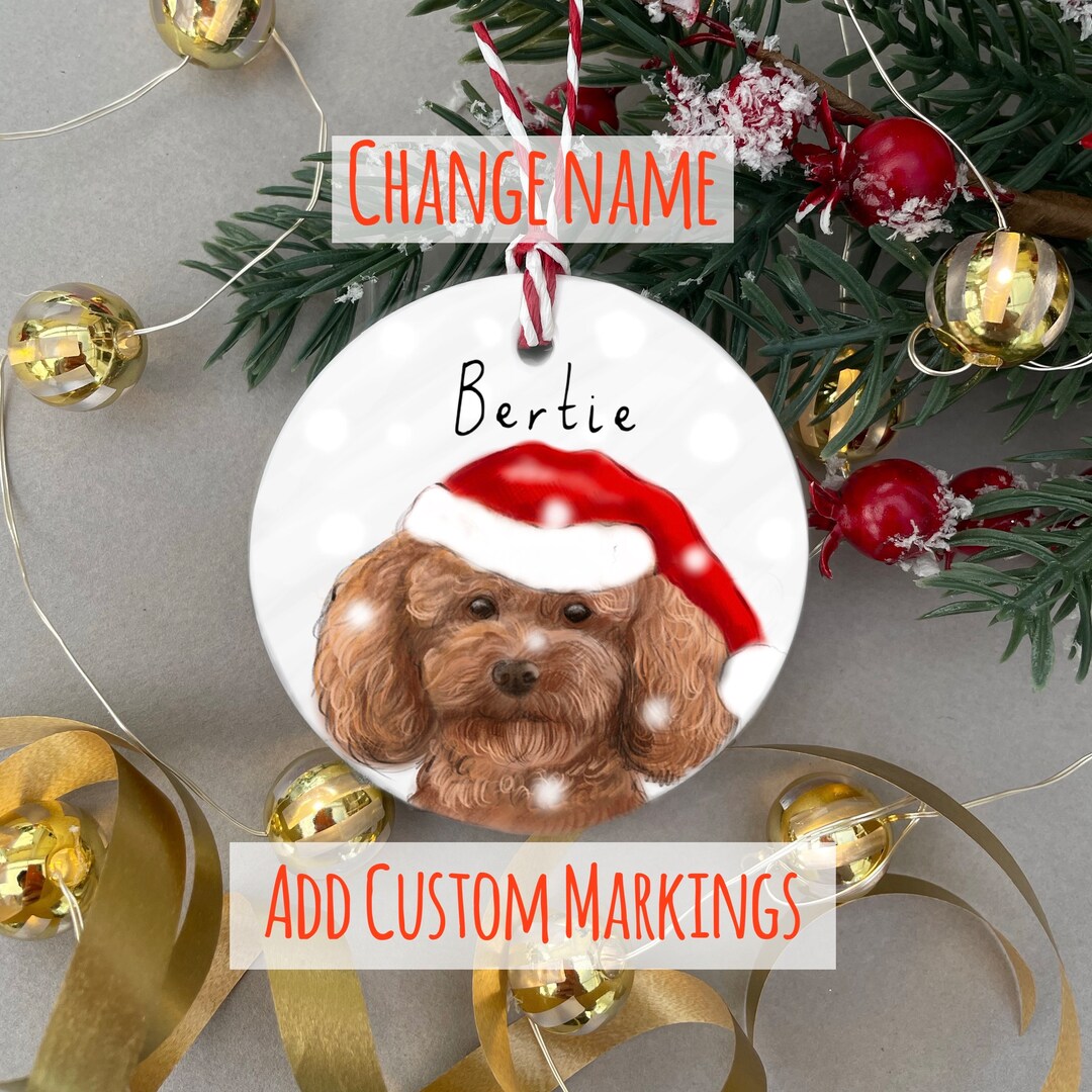 Custom Personalised Poodle Tree Decoration - Etsy