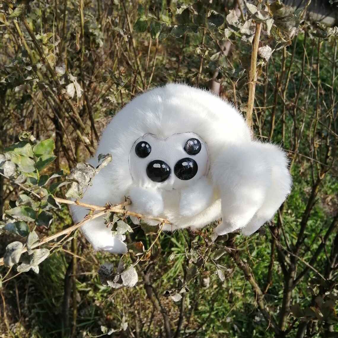 Cute fluffy spider plush.Stuffed toy.Life like animal | Etsy