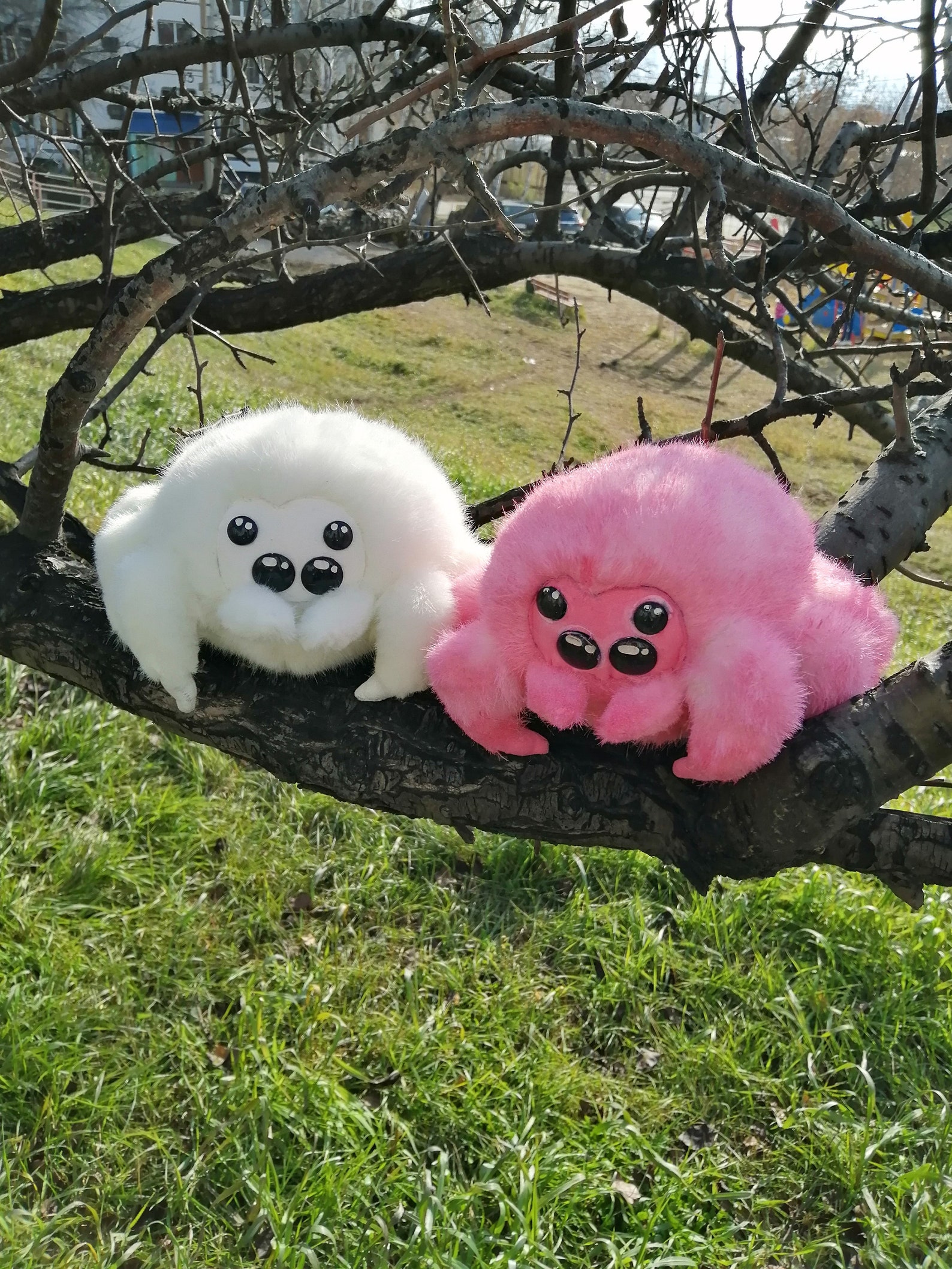 Cute fluffy spider plush.Stuffed toy.Life like animal | Etsy