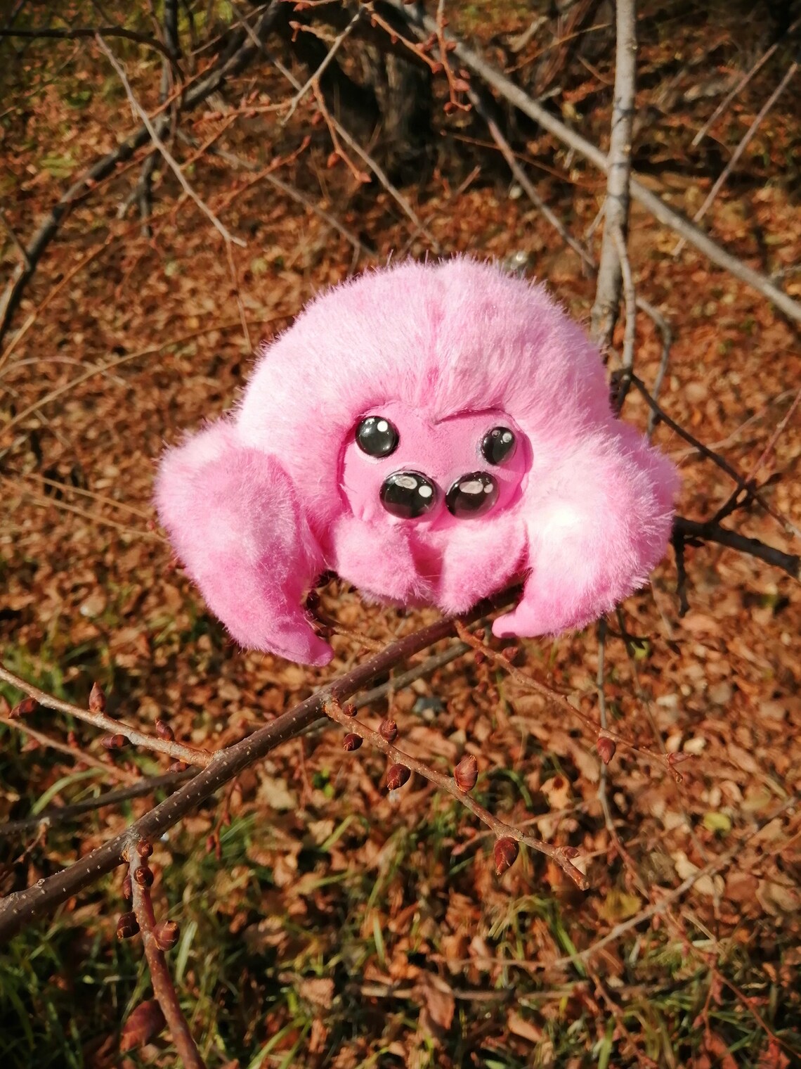 Cute fluffy spider plush.Stuffed toy.Life like animal | Etsy