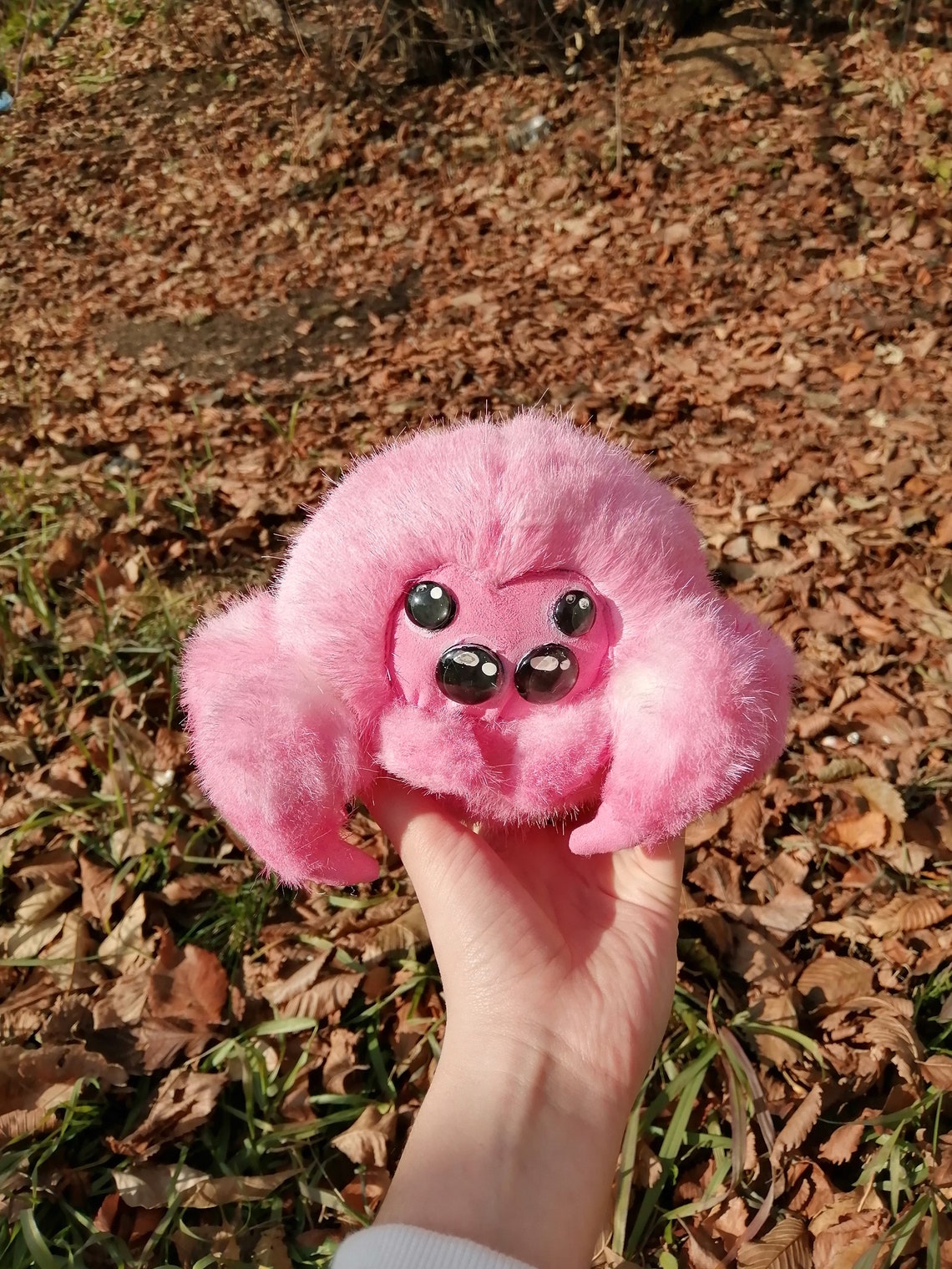 Cute fluffy spider plush.Stuffed toy.Life like animal | Etsy