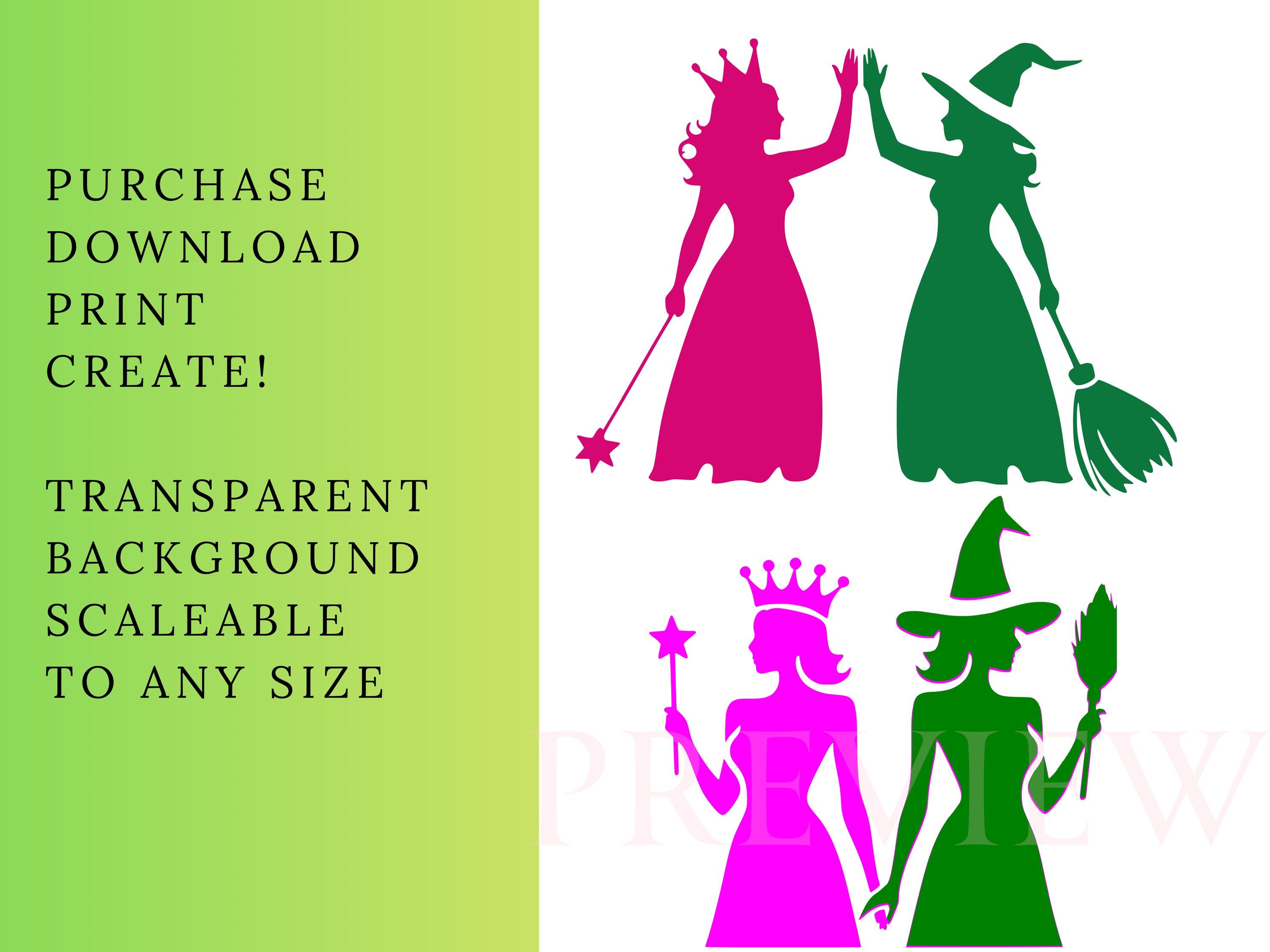 Wicked Elphaba & Glinda .SVG .PNG Bundle (digital Download) - Etsy