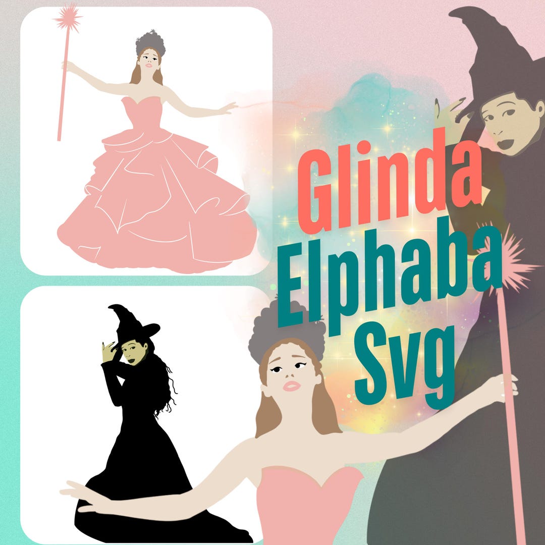 Glinda and Elphaba Svgs, Wicked Svg, Wicked Cricut Files - Etsy UK
