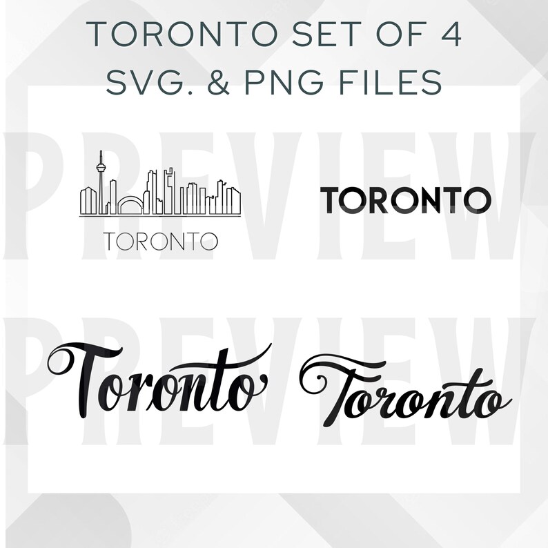 Toronto Svg Bundle, Toronto Clipart, Toronto Digital Download, Toronto ...