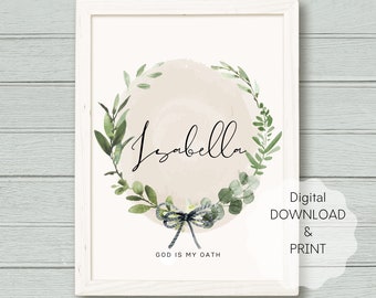 Isabella Name Art - Etsy