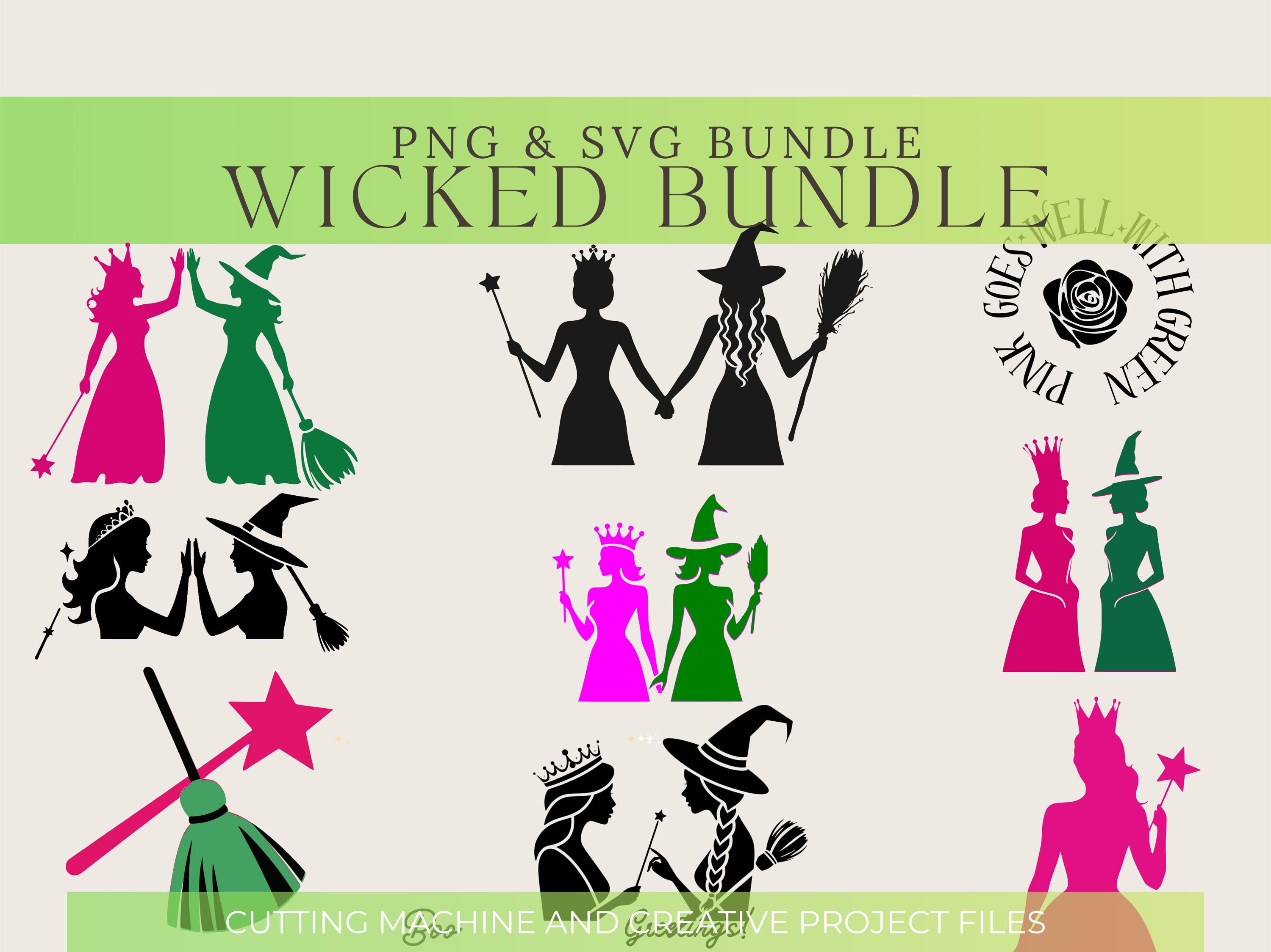 Wicked Elphaba & Glinda .SVG .PNG Bundle (digital Download) - Etsy