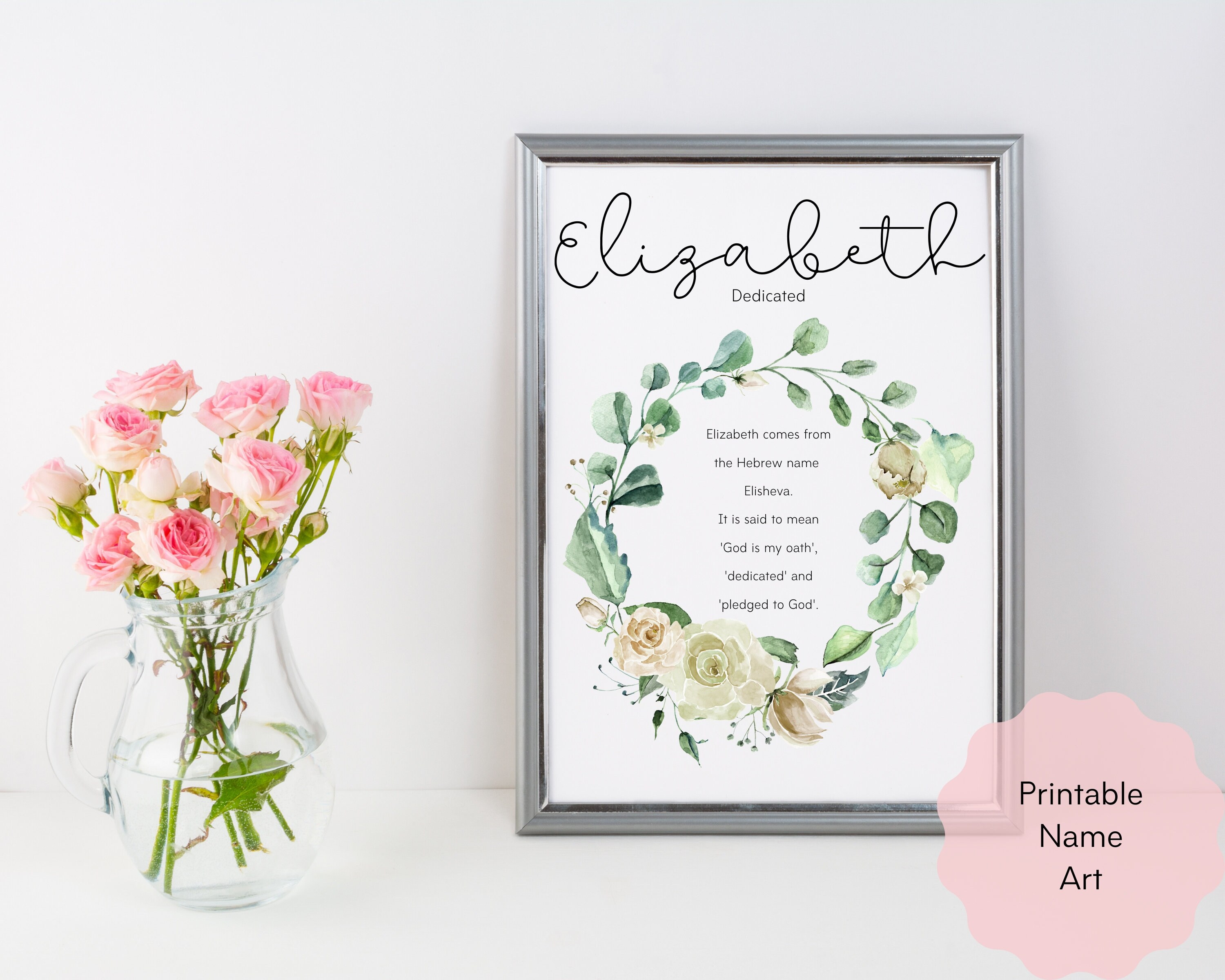 Elizabeth name art Elizabeth name meaning art Elizabeth - Etsy España