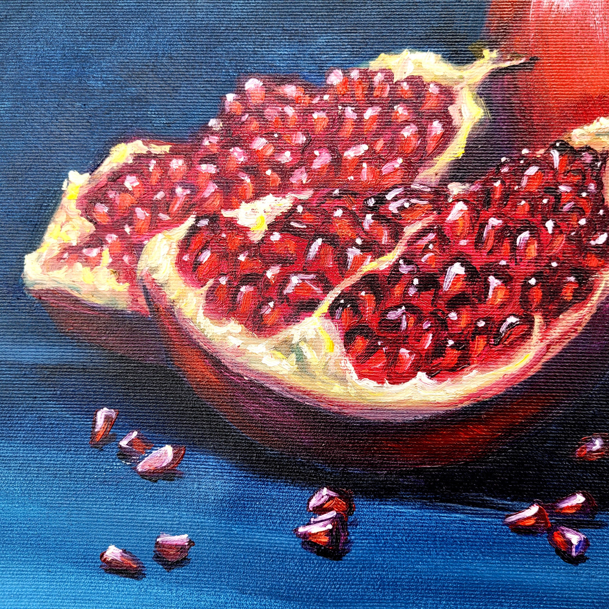 Pomegranate Painting Original Art Oil Painting Canvas Artwork 12 by 16 ...