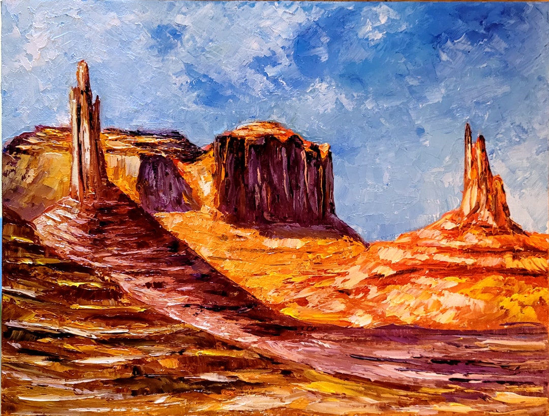 Arizona Desert Painting Original Art Arizona Wall Art Landscape ...