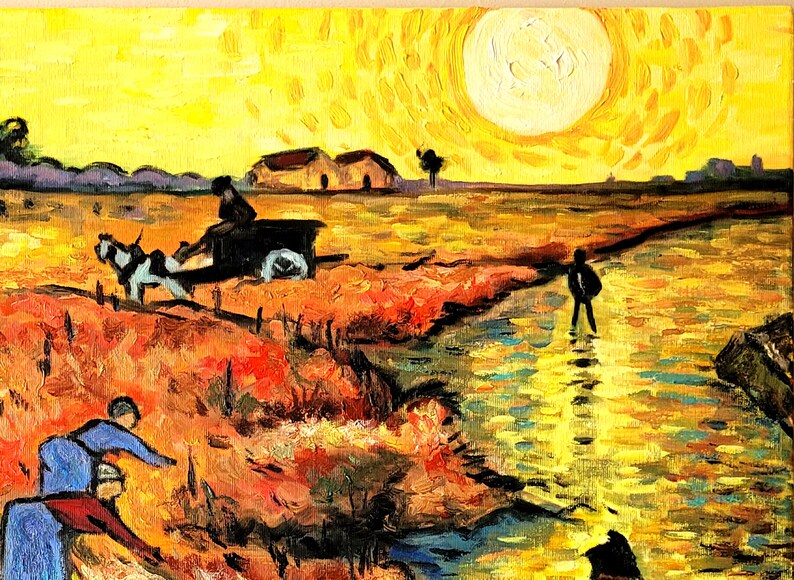 Van Gogh Painting Original Art "the Red Vineyard" Oil Painting ...