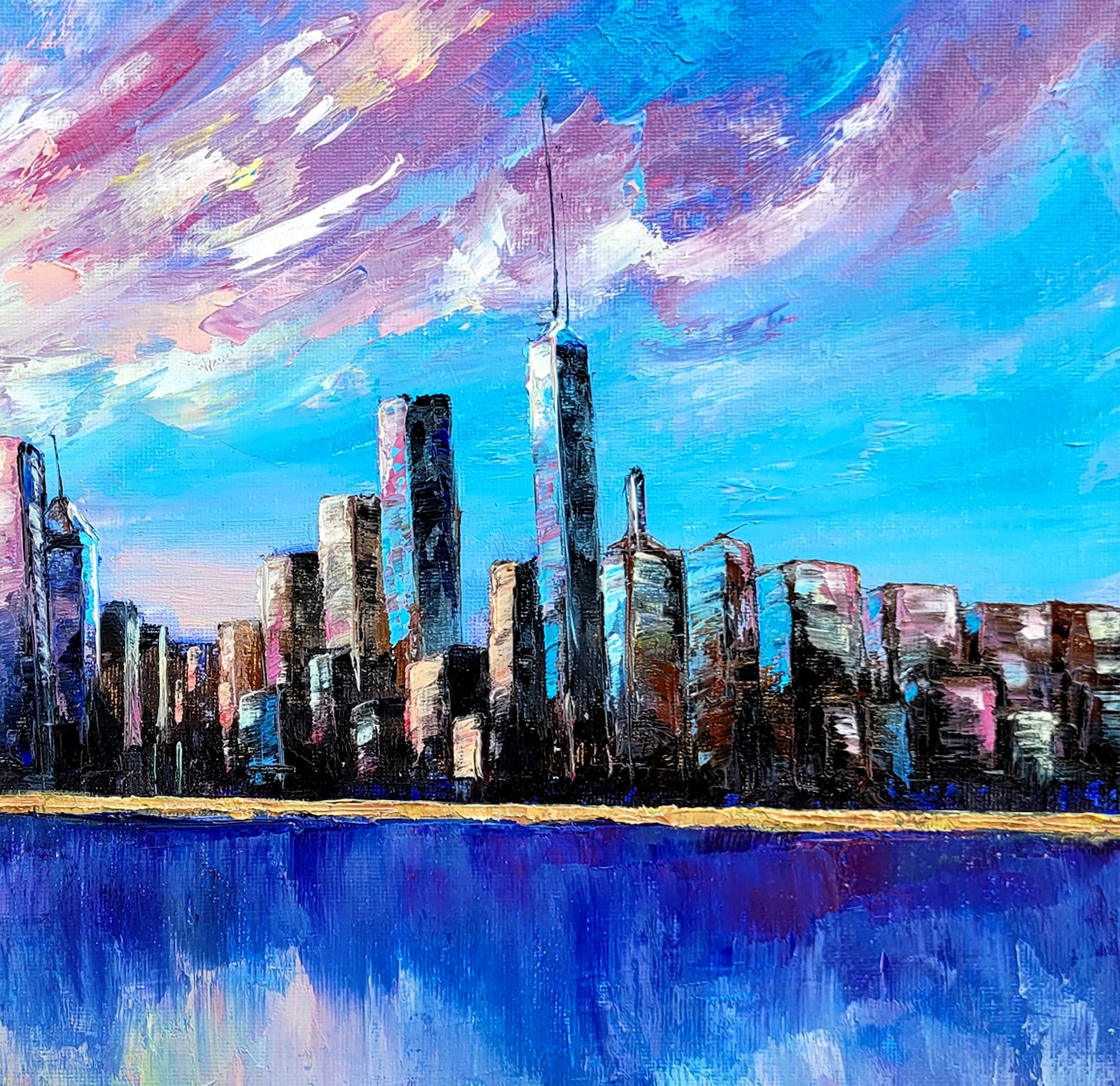 New York City Painting Cityscape Art Original Oil Painting by ...