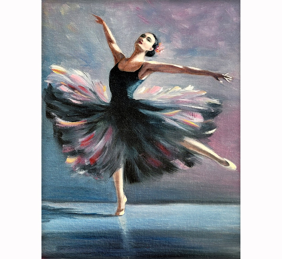 Ballerina Painting Woman Original Art Ballerina Wall Art Oil Painting ...