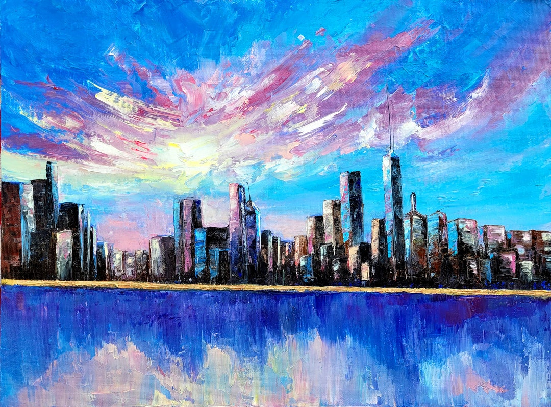 New York City Painting Cityscape Art Original Oil Painting by ...