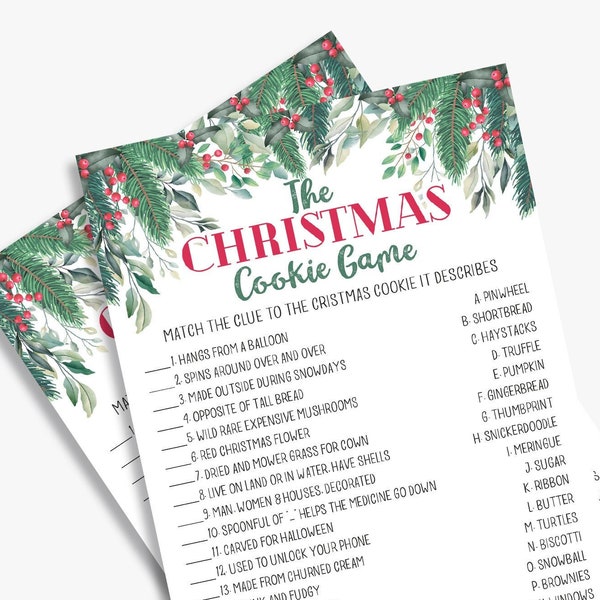 Christmas Games Printable - Etsy
