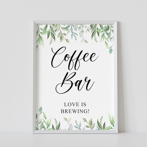Coffee Bridal Sign - Etsy