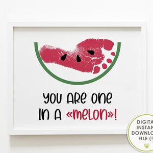 Watermelon, Valentines Day Footprint Art, DIY Card From Baby, Summer ...