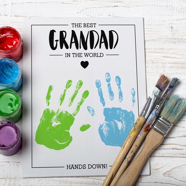 Grandad Handprint Printable - Etsy