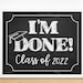 I'm Done Printable Graduation Sign High School - Etsy