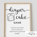Diaper Cake Game, Minimalist Baby Shower, Guess How Many Diapers, Black ...