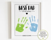 Handprint Gift for Dad From Kids Fathers Day Gift From Son - Etsy