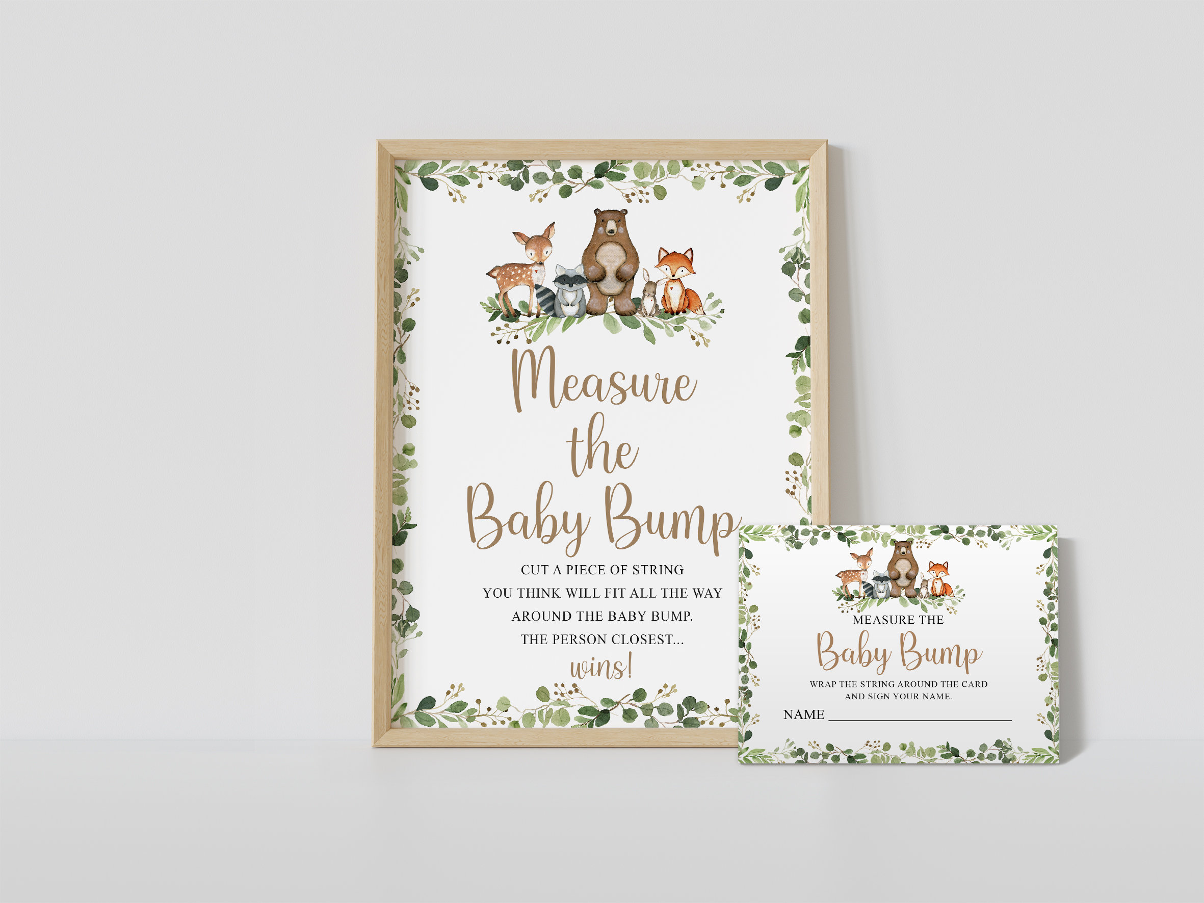 Measure the Baby Bump Woodland Baby Shower How Big is - Etsy
