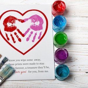 I Love You Handprint Art, Printable Handprint Art Valentine, Kids and ...