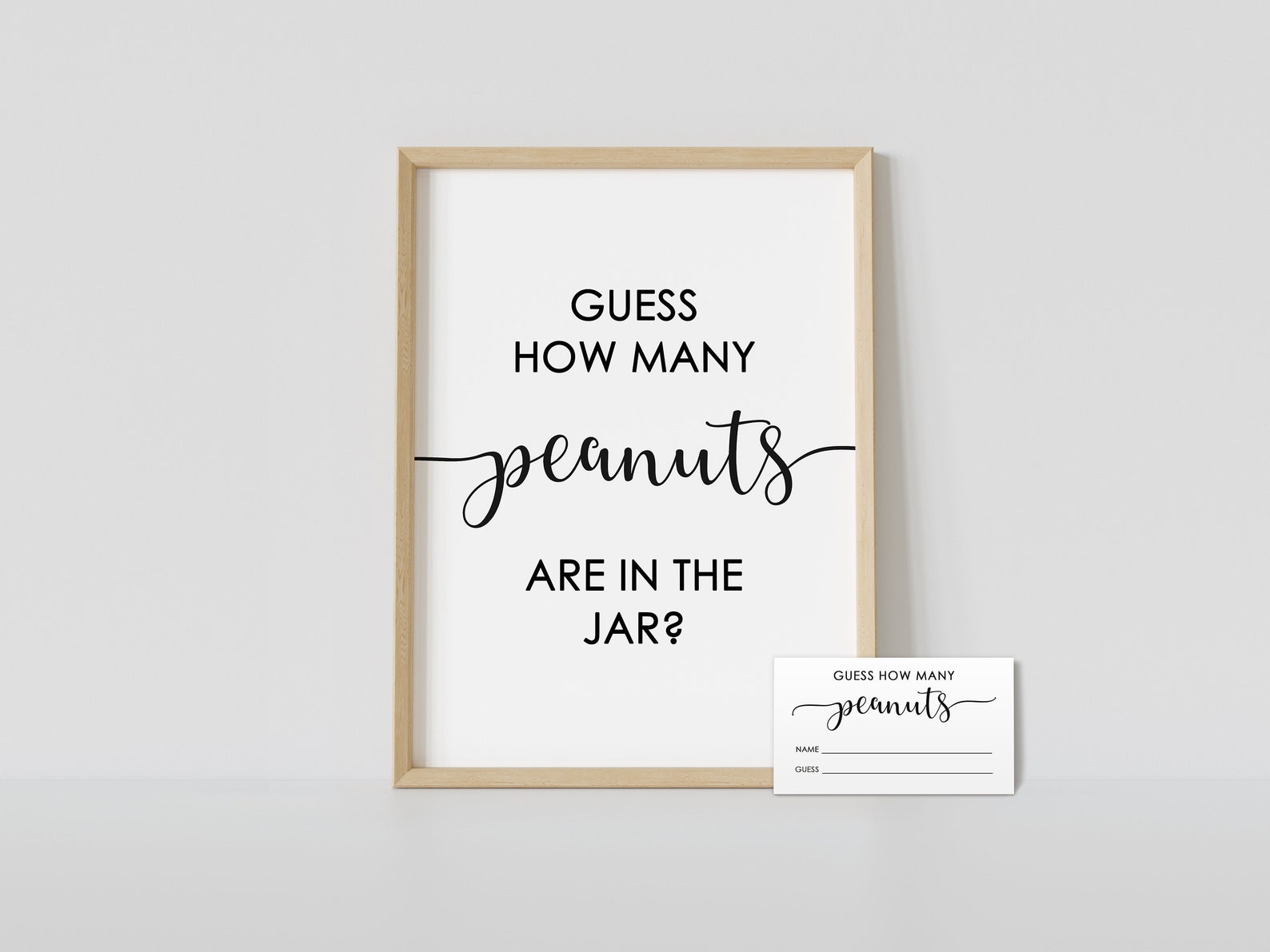 Guess How Many Peanuts Are in the Jar Printable Baby Shower | Etsy