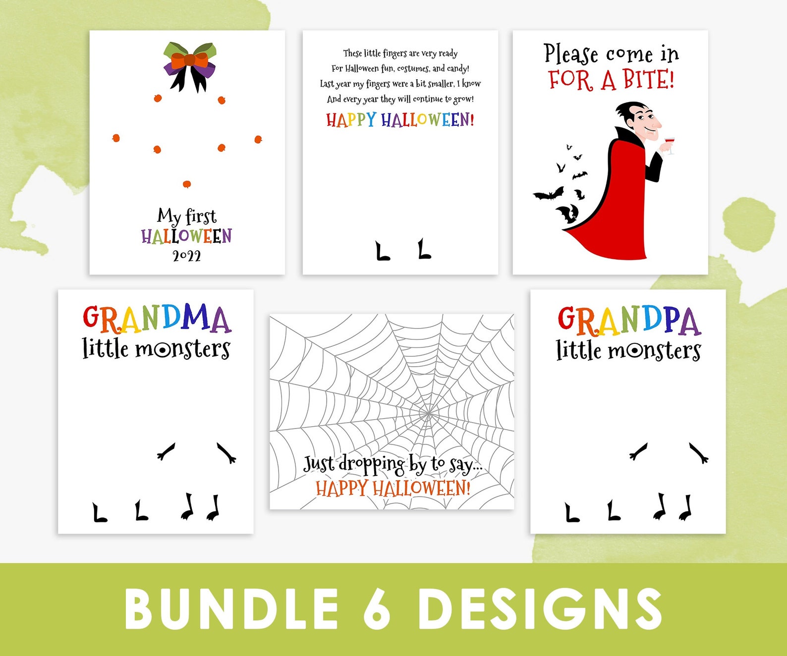 Halloween Handprint Art Craft for Kids BUNDLE Printable - Etsy