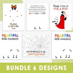 Halloween Handprint Art Craft for Kids BUNDLE Printable - Etsy