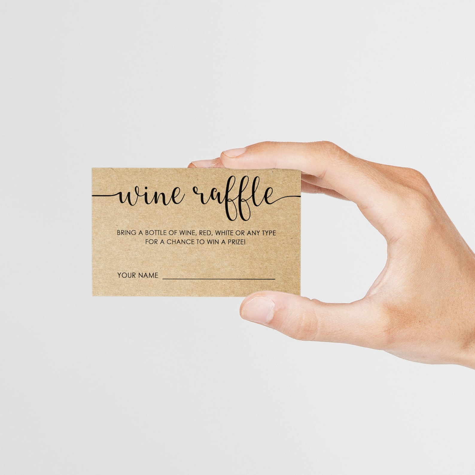 Wine Raffle Sign and Tickets Rustic Bridal Shower Game Stock - Etsy