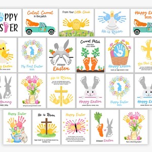 22 Easter Handprint Art, BUNDLE, Footprint Art, Easter Kids Crafts ...