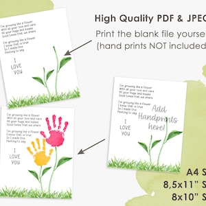 Mothers Day Handprint Art Poem, Flower Bouquet Craft for Mom | for ...