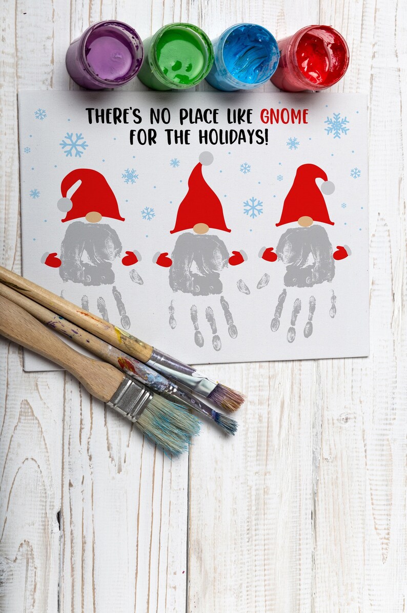 Christmas Handprint Art Baby Kids Toddler Craft Theres | Etsy