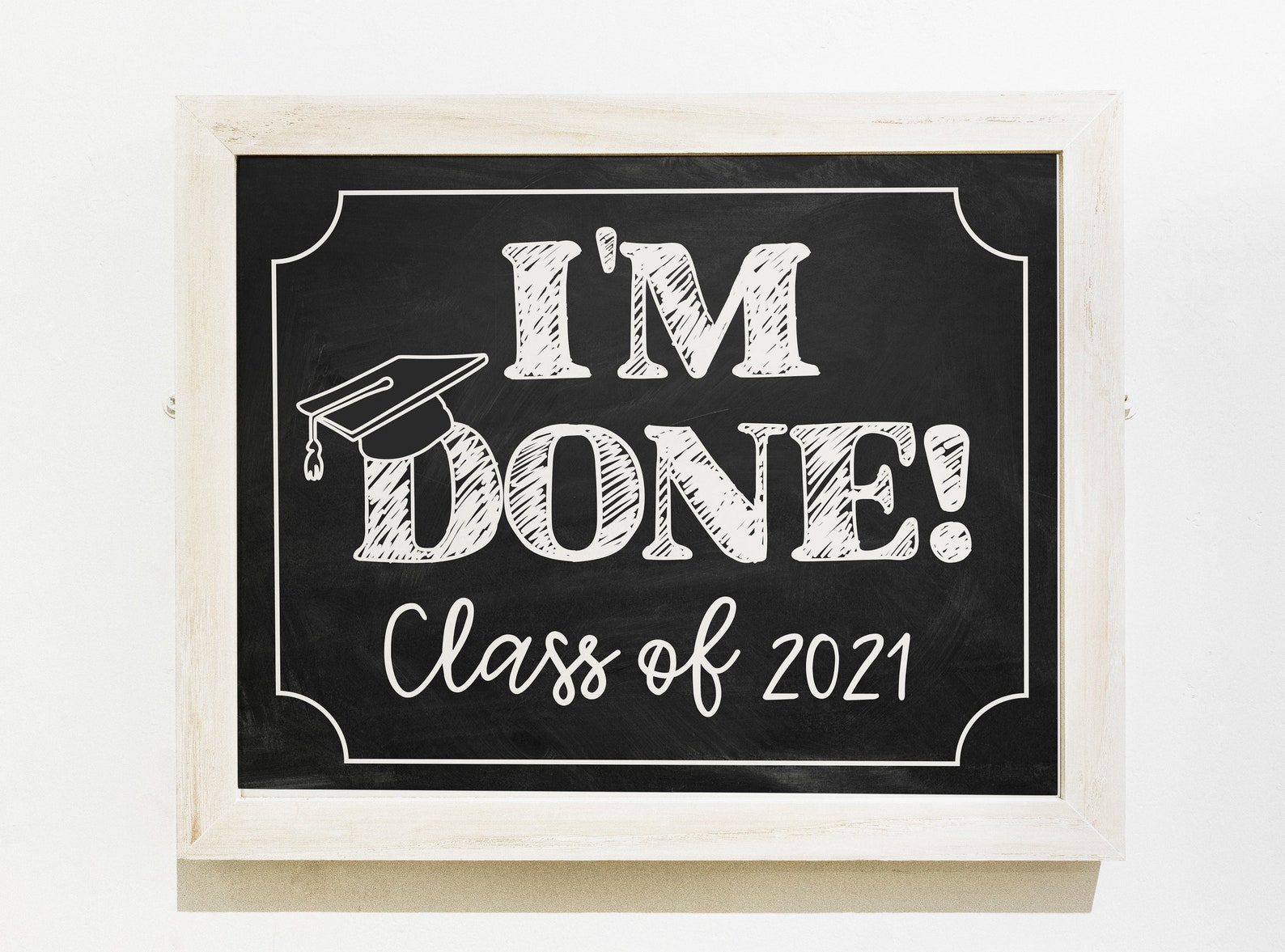 I'm Done printable graduation sign high school | Etsy