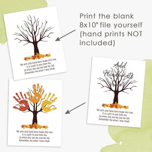 Tree Handprints Art, Fall Poem, Thanksgiving DIY for Kids, Autumn ...