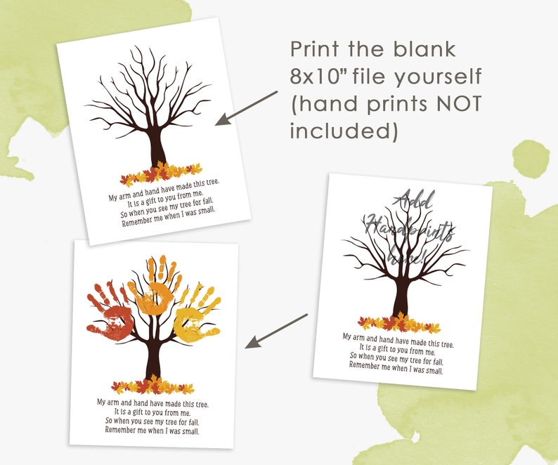 Tree Handprints Art, Fall Poem, Thanksgiving DIY for Kids, Autumn ...