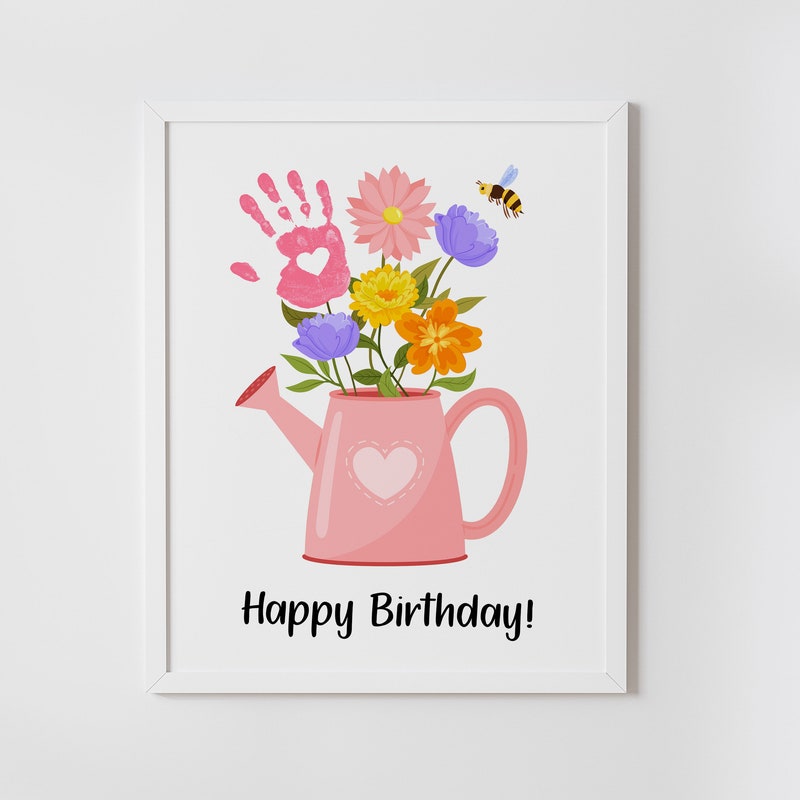 Handprint Flower Art - Etsy