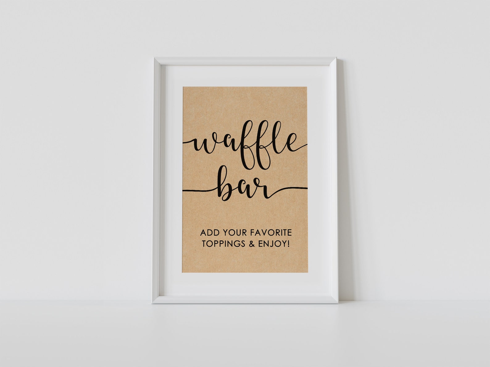 Waffle Bar Sign Rustic Bridal Shower Dessert Bar Sign - Etsy