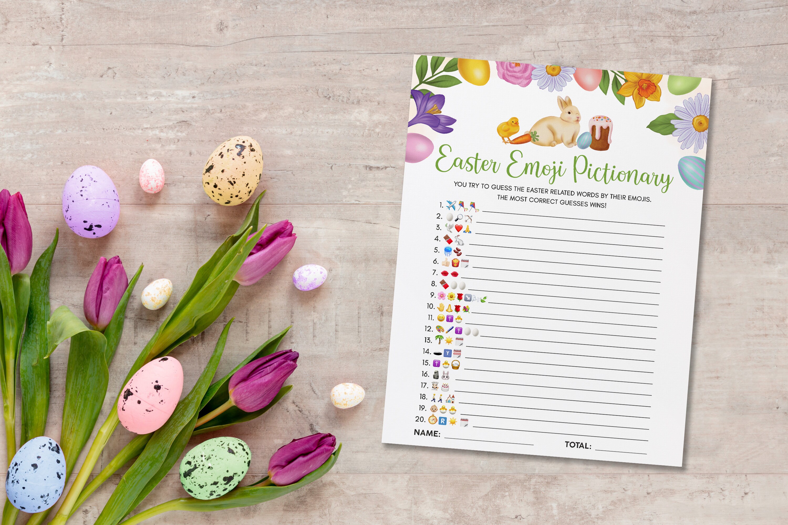 Easter Emoji Pictionary Game, for Kids, Easter Classroom Kids Activity ...