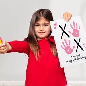 XOXO Handprint Art Craft, Valentine's Day Gift From From Kids, DIY ...