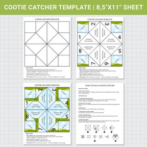 Cootie Catcher Template: Editable Fortune Teller, DIY Paper Craft ...