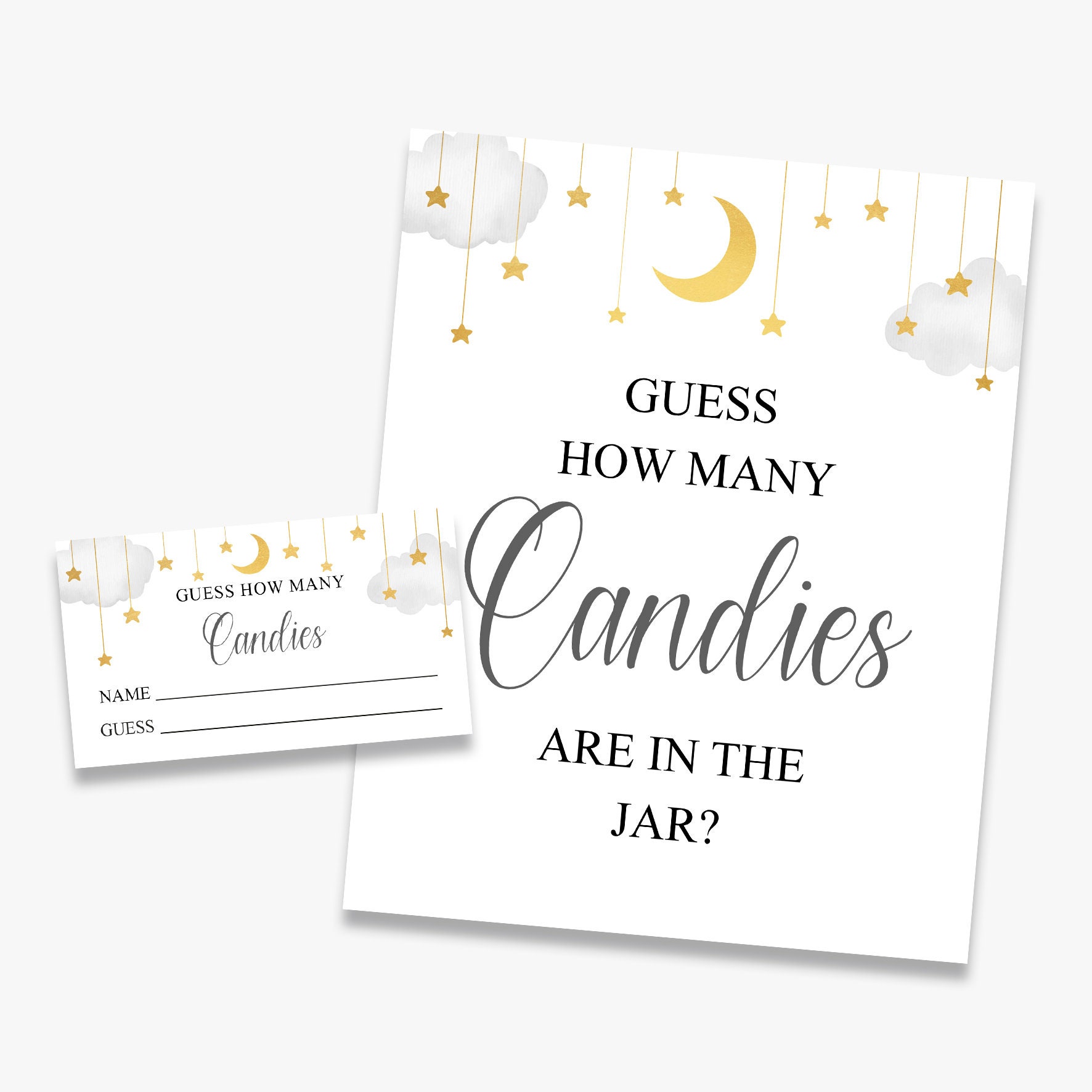 Guess How Many Candies Are in the Jar Twinkle Twinkle Litle - Etsy