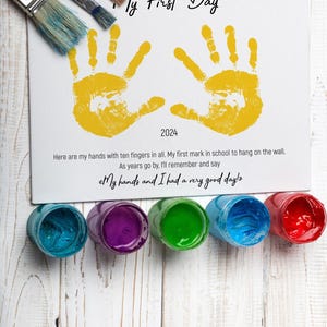 Handprint Art, My First Day of School, DIY, First Day of Preschool ...