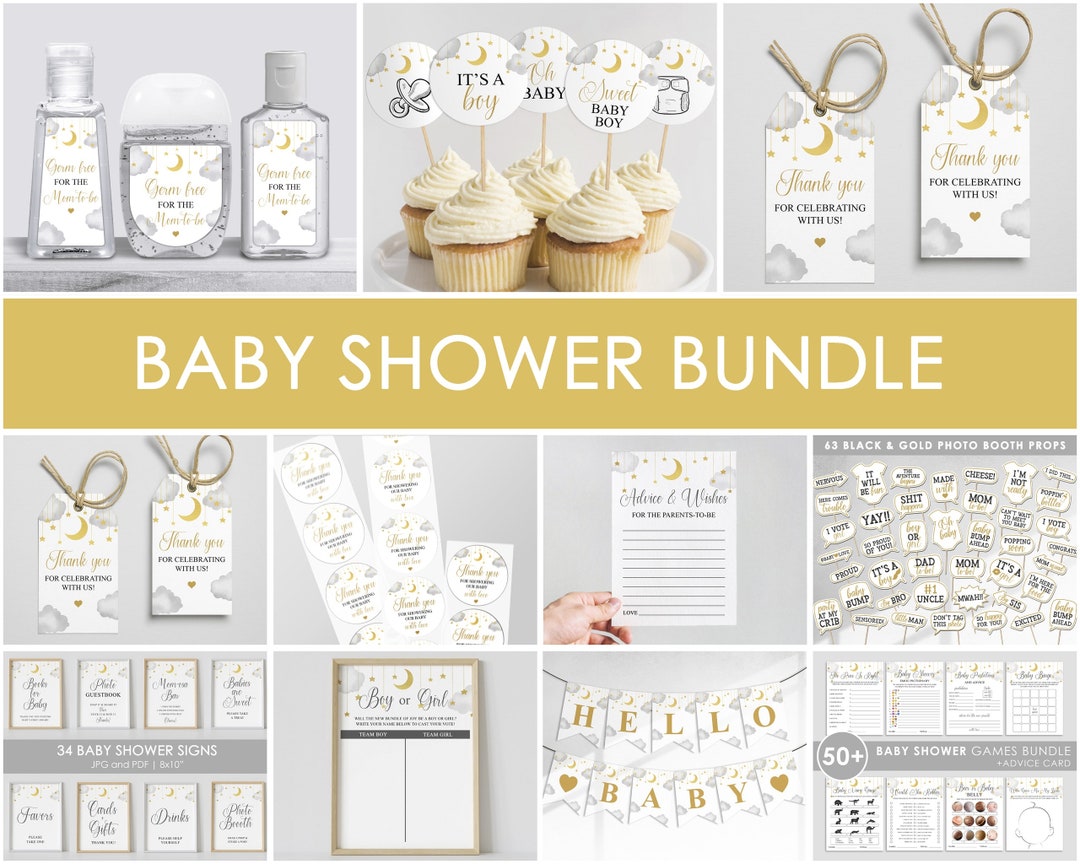 Twinkle Twinkle Little Star Baby Shower Decoration, BUNDLE, Gender ...