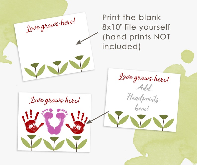 Handprint Art Grandparents Valentines Day Handprint Craft | Etsy